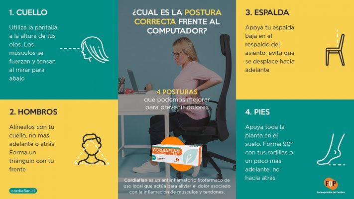 ¿Cual es la postura correcta frente al computador? - Cordiaflan